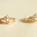 Elegant Pearl Crown Ring on Luulla