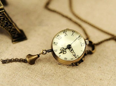 Vintage Fashion Pocket Watch Bell Necklace on Luulla