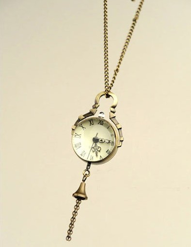 Vintage Fashion Pocket Watch Bell Necklace on Luulla